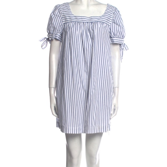 Frame Denim | Dresses | Frame Striped Mini Dress Blue And White | Poshmark